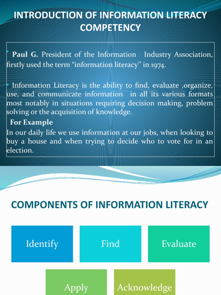 Information Literacy | PDF