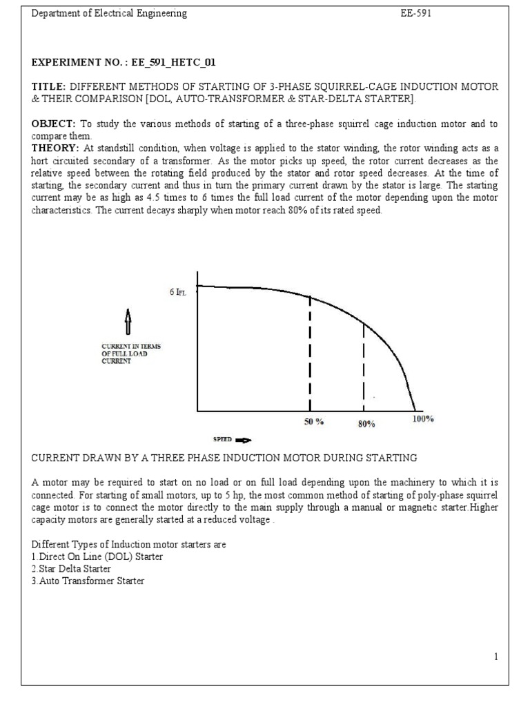 Induction Motor Starter | PDF | Electric Motor | Mechanical Engineering