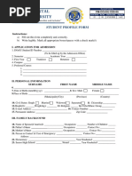PhilSCA Admission Test Application Form | PDF | Learning