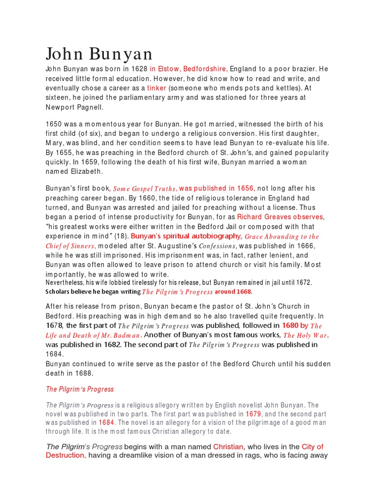 John Banyan | PDF | The Pilgrim's Progress | John Bunyan