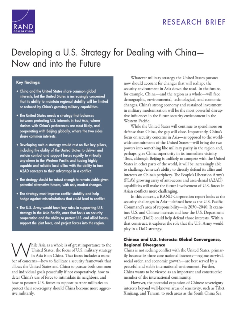 Developing A Us Strategy For Dealing With China | PDF | China | World ...