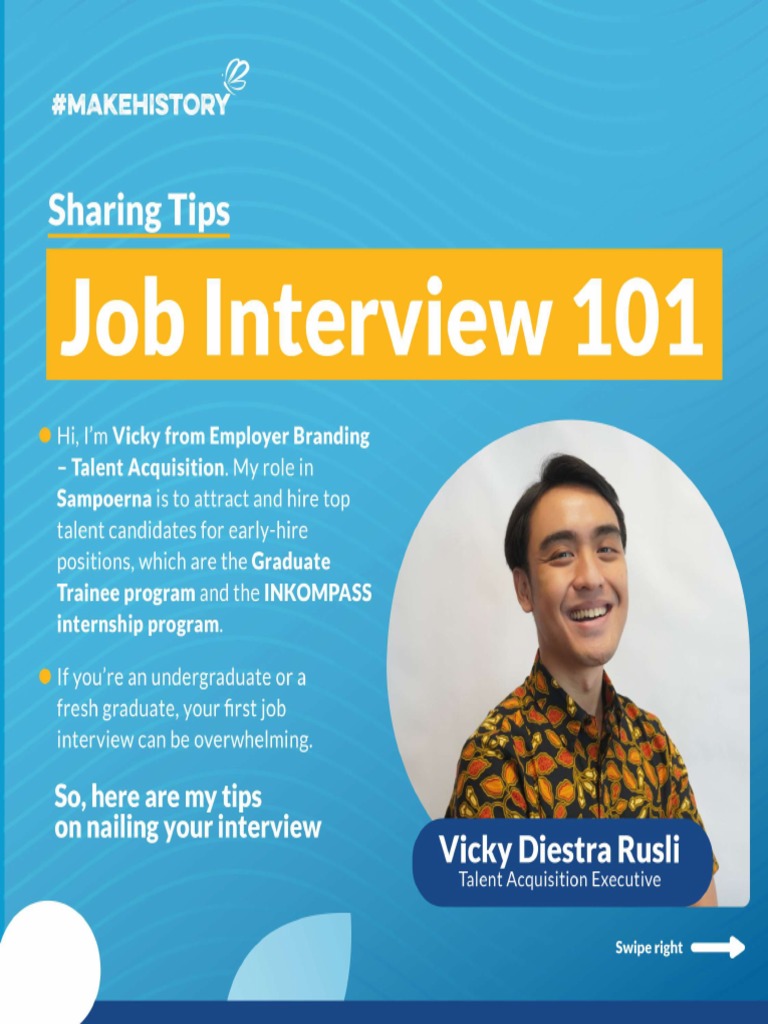 Job Interview 101 - Vicky Diestra Rusli | PDF