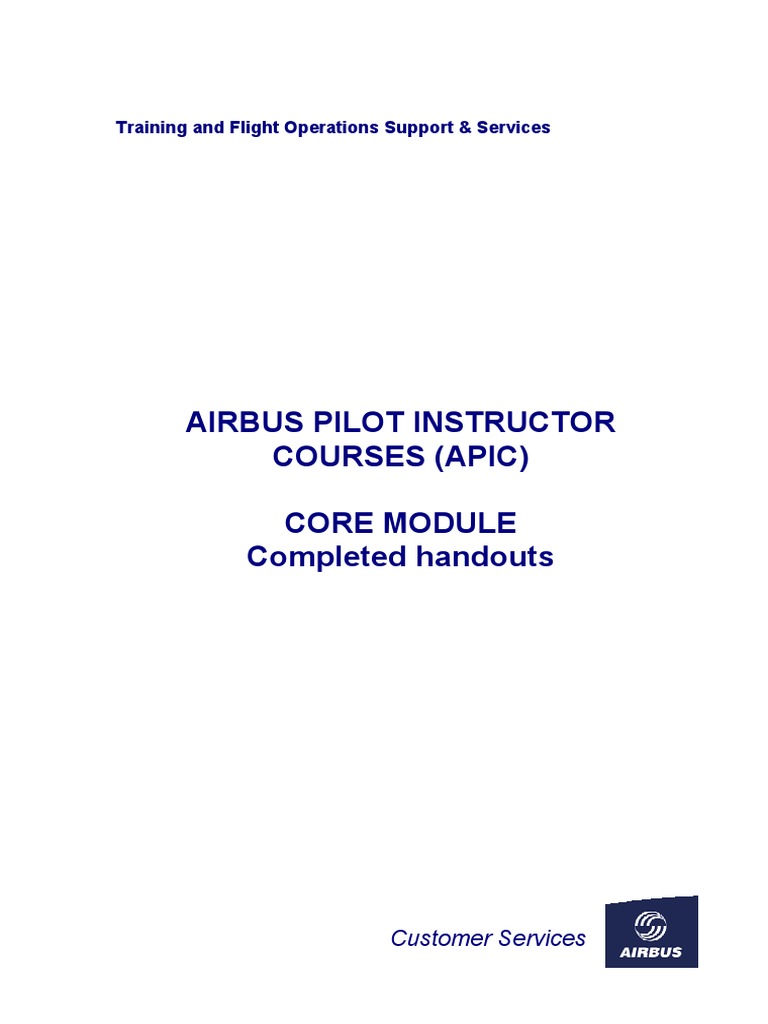 APIC Complete Handouts Core Module 2 (X1K25T0) | PDF | Body Language | Flight Instructor