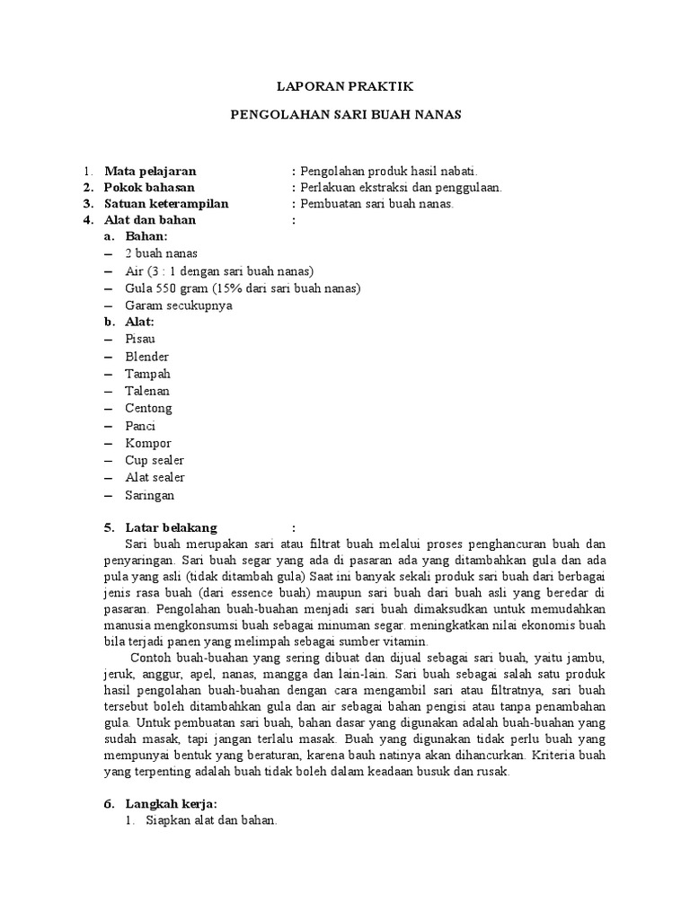 Laporan Nanas. | PDF