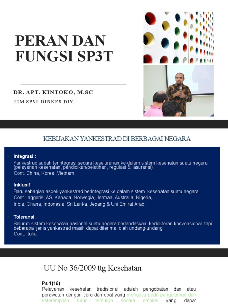 Peran Dan Fungsi SP3T Dinkes Diy | PDF