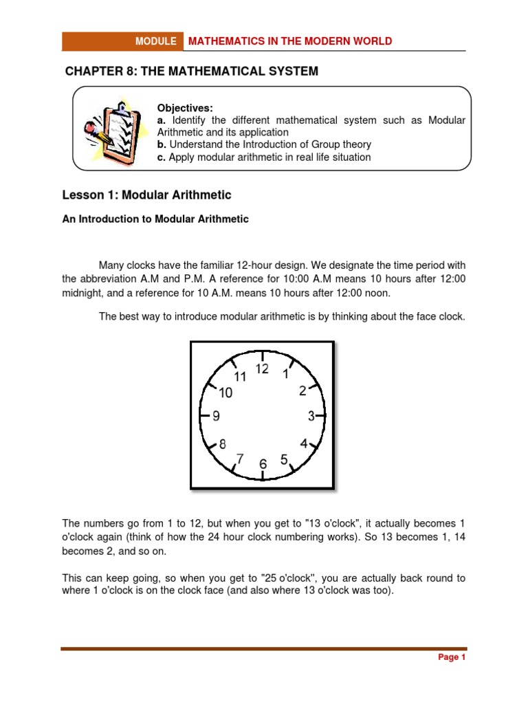 CHAPTER 8 - The Mathematical System | Download Free PDF | Group ...