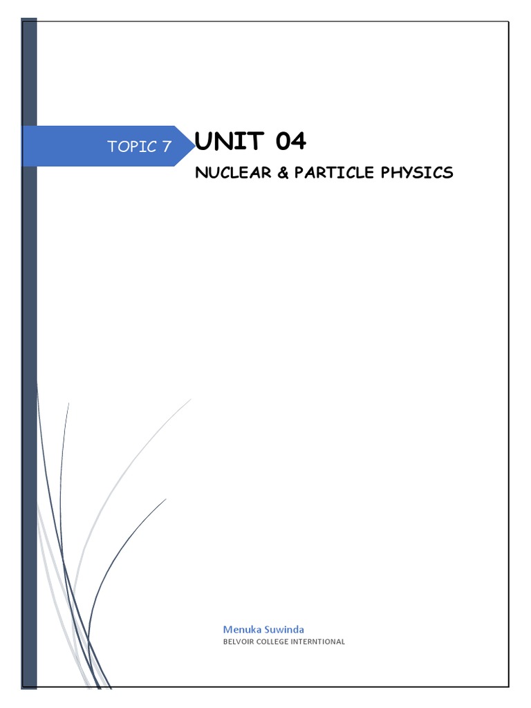 Nuclear & Particle Physics Guide | PDF | Electronvolt | Quark