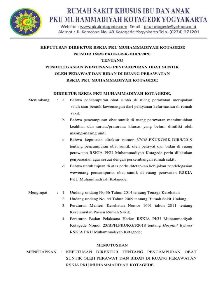 SK Revisi Perawat Atau Bidan Pencampuran | PDF