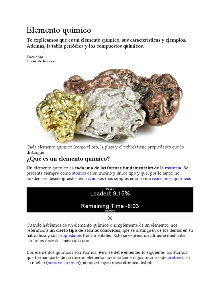 Elementos Quimicos | PDF | Elementos químicos | Química