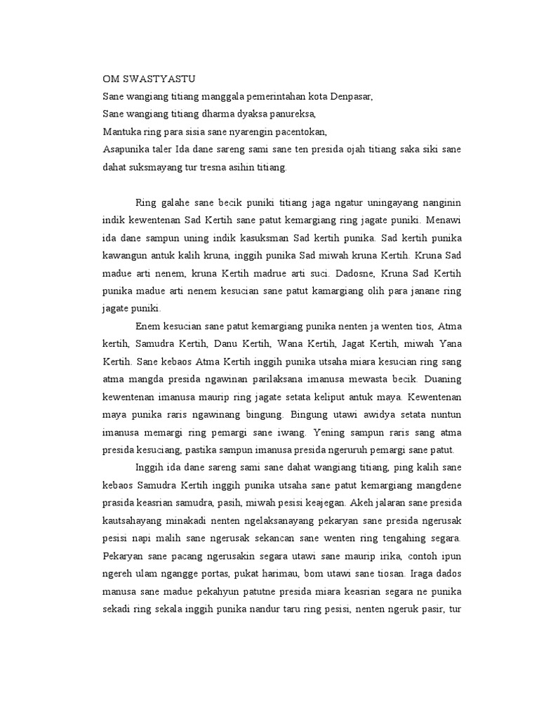 Pidarta Bali Sad Kertih | PDF | Griya & Taman | Agama & Spiritualitas