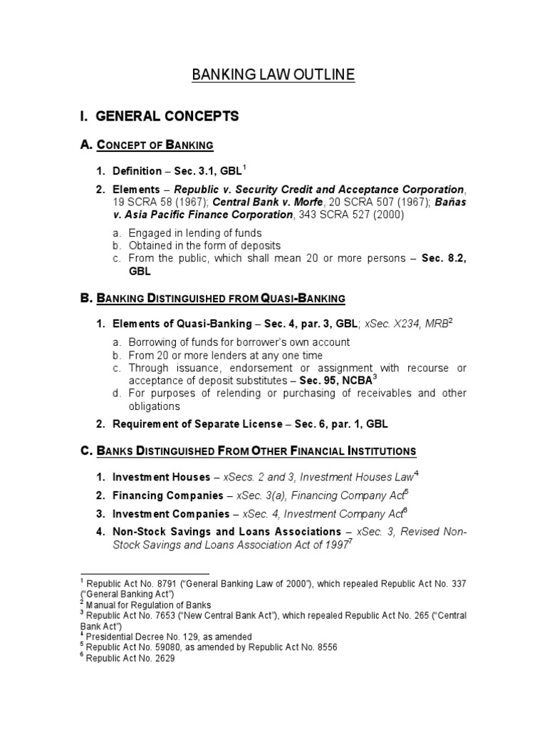 Banking Law - Atty. James Keith Heffron | PDF | Banks | Securities ...