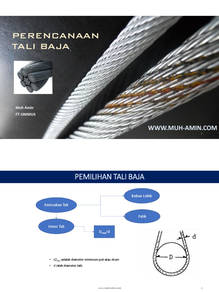 Perencanaan Tali Baja | PDF