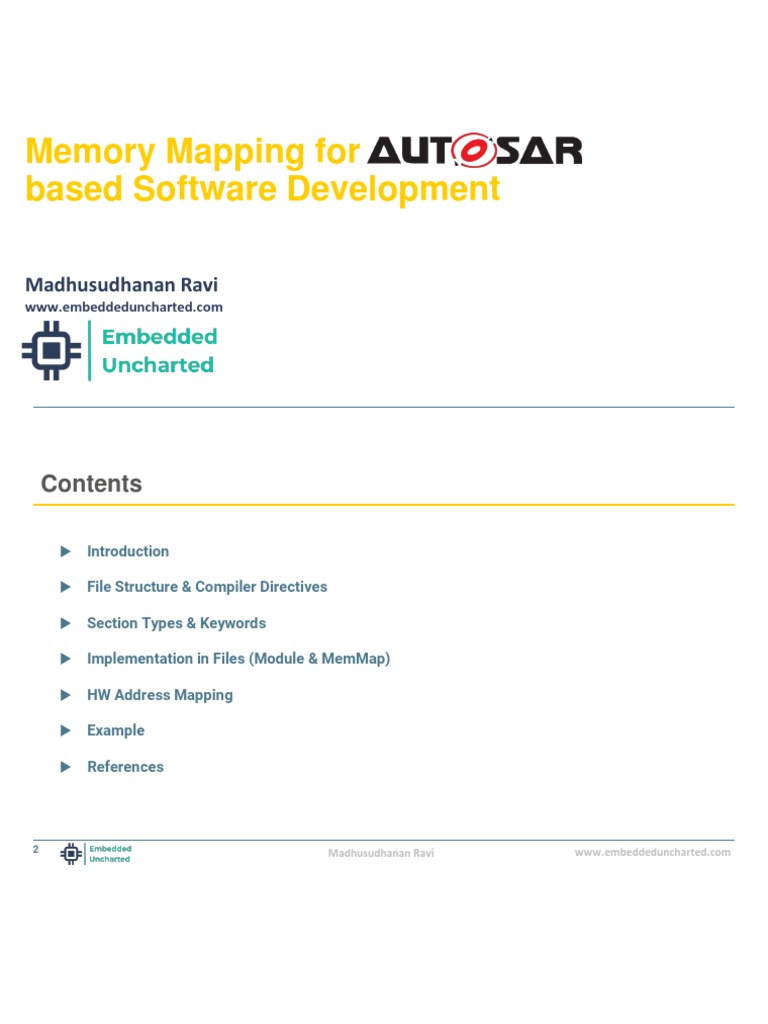 Autosar Memory Mapping Pdf Programming Computer Program 4738
