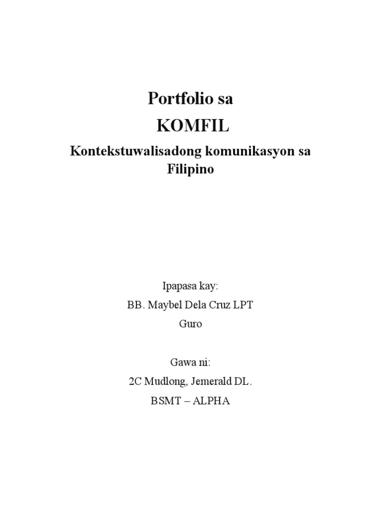 Komfil Portfolio | PDF