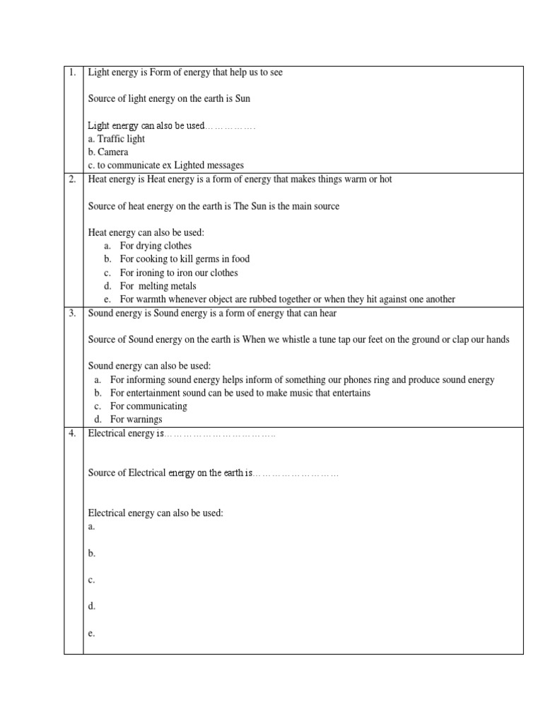 Forms and Uses of Energy for Kids | PDF | Potential Energy | Metrology