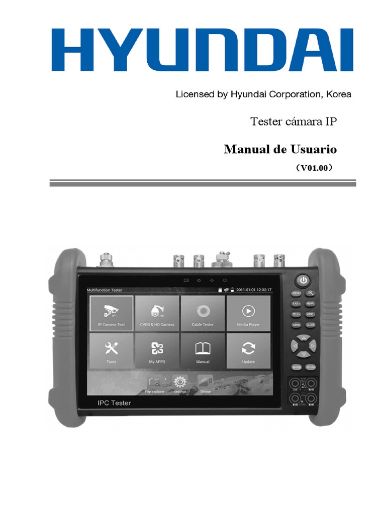 Manual Usuario IPC Tester Hyundai | PDF | Vídeo | Hdmi