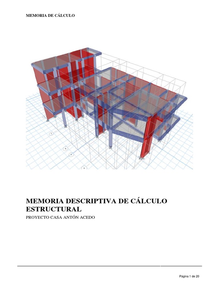 Memoria Cálculo Estructural | PDF | Hormigón | Concreto reforzado