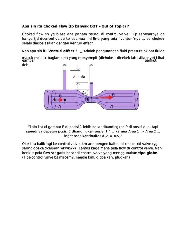 Memahami Choked Flow dan Venturi | PDF
