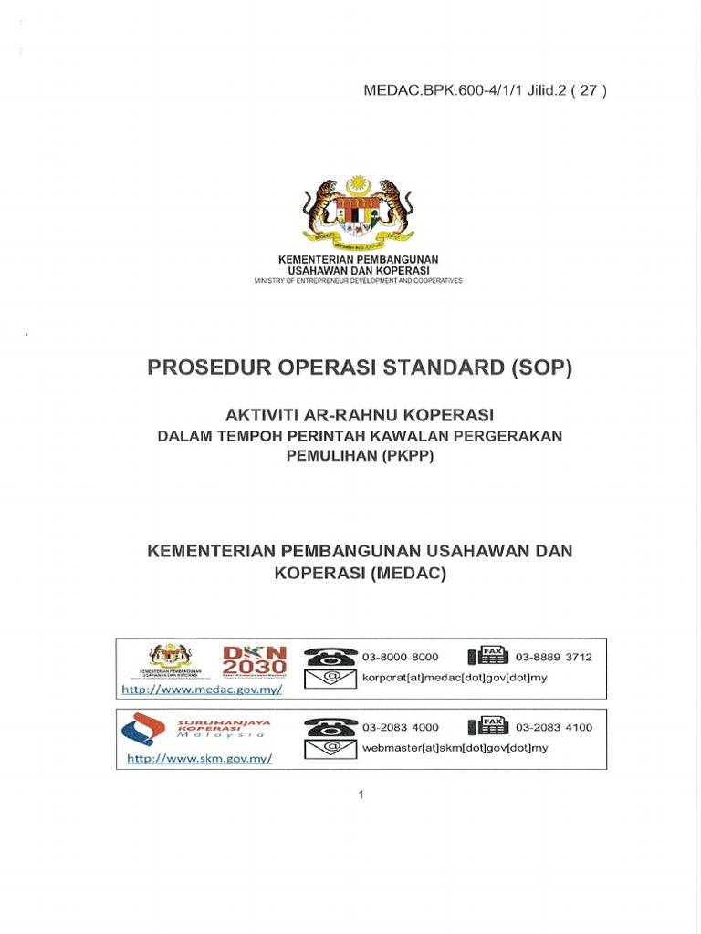 SOP Aktiviti Ar-Rahnu Koperasi | PDF
