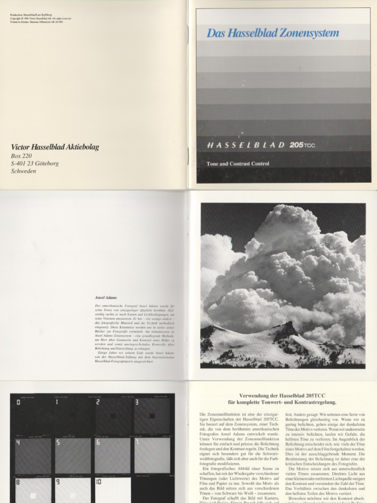 Das Hasselblad Zonesystem / Tone and Contrast Control | PDF