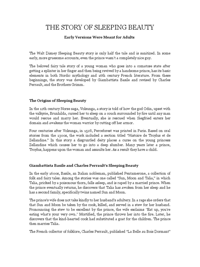 Sleeping Beauty | PDF | Sleeping Beauty | Supernatural Legends