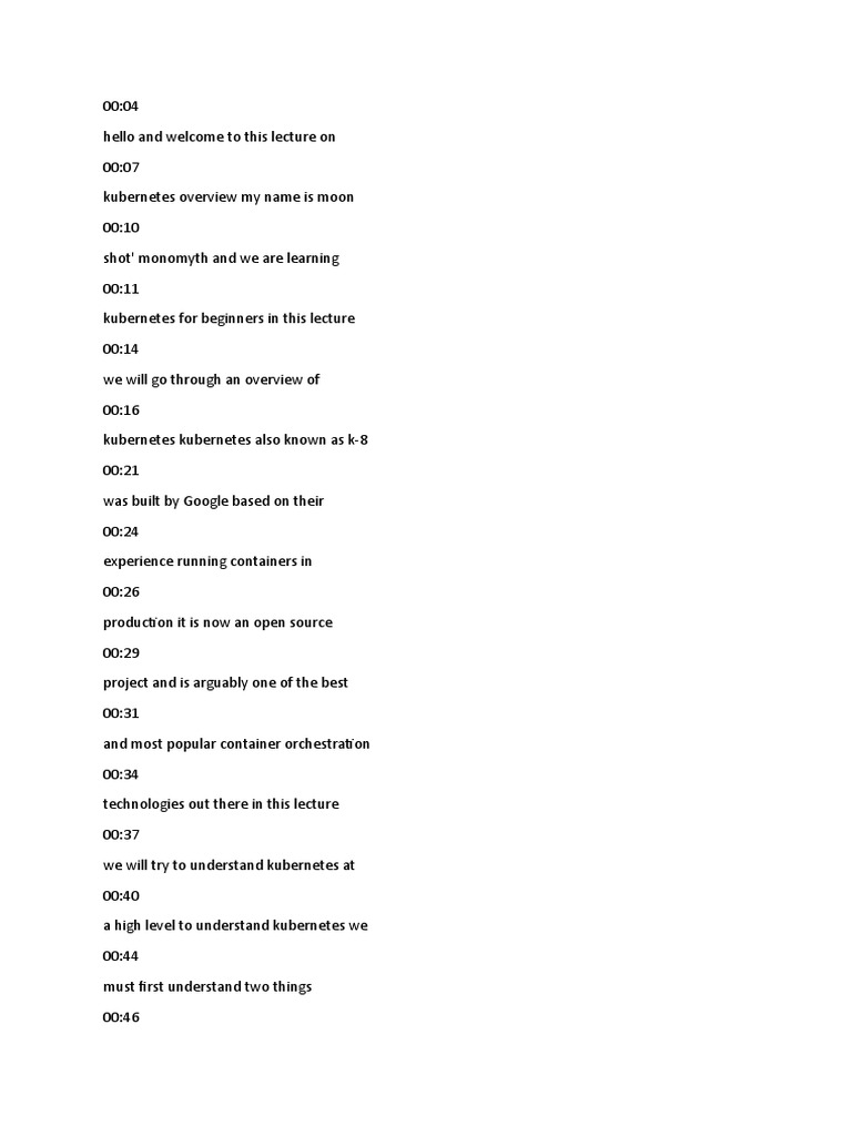 Transcript And Notes Pdf Operating System Virtual Machine