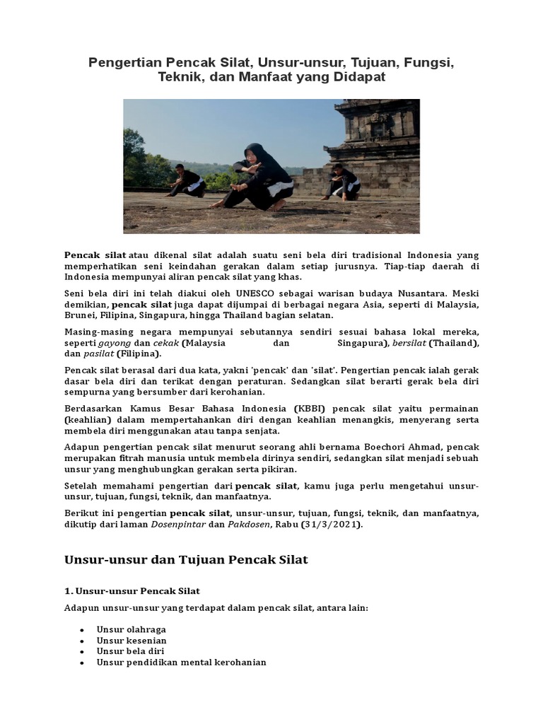 Pengertian Pencak Silat | PDF | Sains & Matematika
