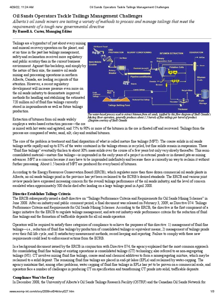 Oil Sands Tailings Management Strategies | PDF | Materials | Chemistry