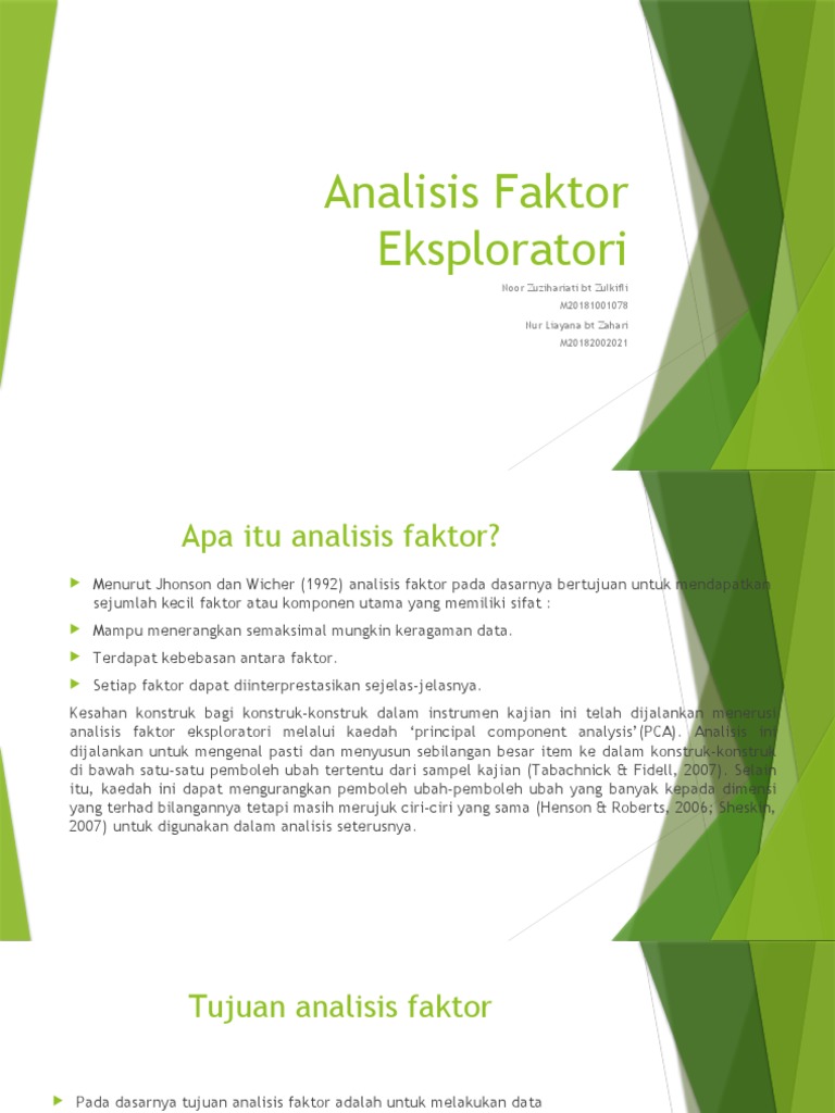 Analisis Faktor Eksploratori | PDF Analisis Faktor Eksploratori | PDF