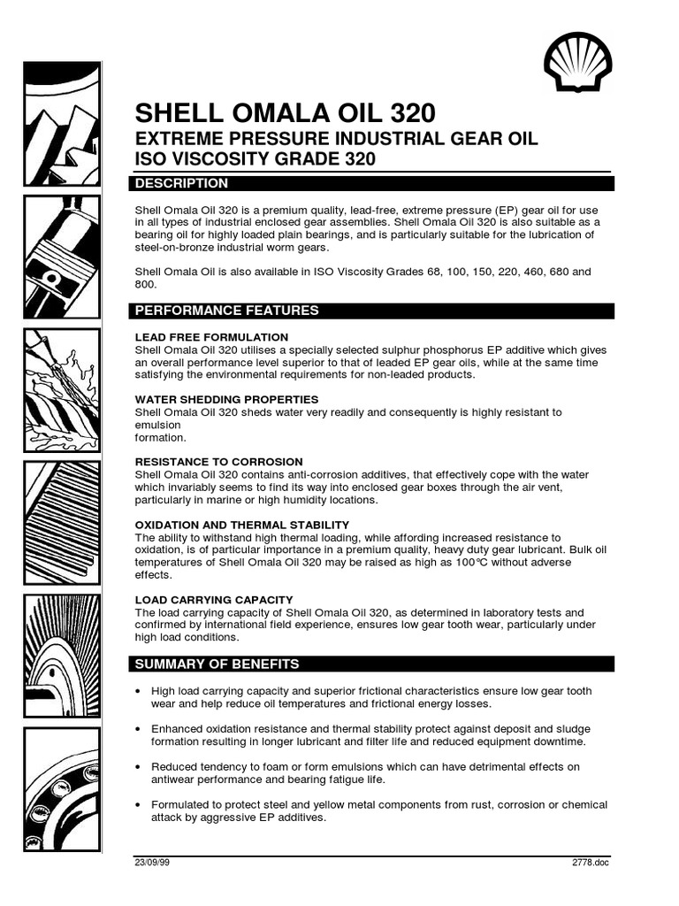 Shell Omala Oil 320 Eng M0010 | PDF | Lubricant | Applied And ...