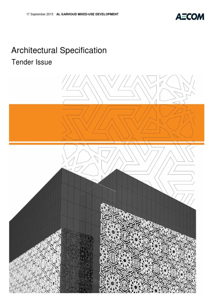 AECOM AL GARHOUD Mixed-Use Arch Specs (Tender Clean Version) 20-09-2015 | PDF | Specification ...