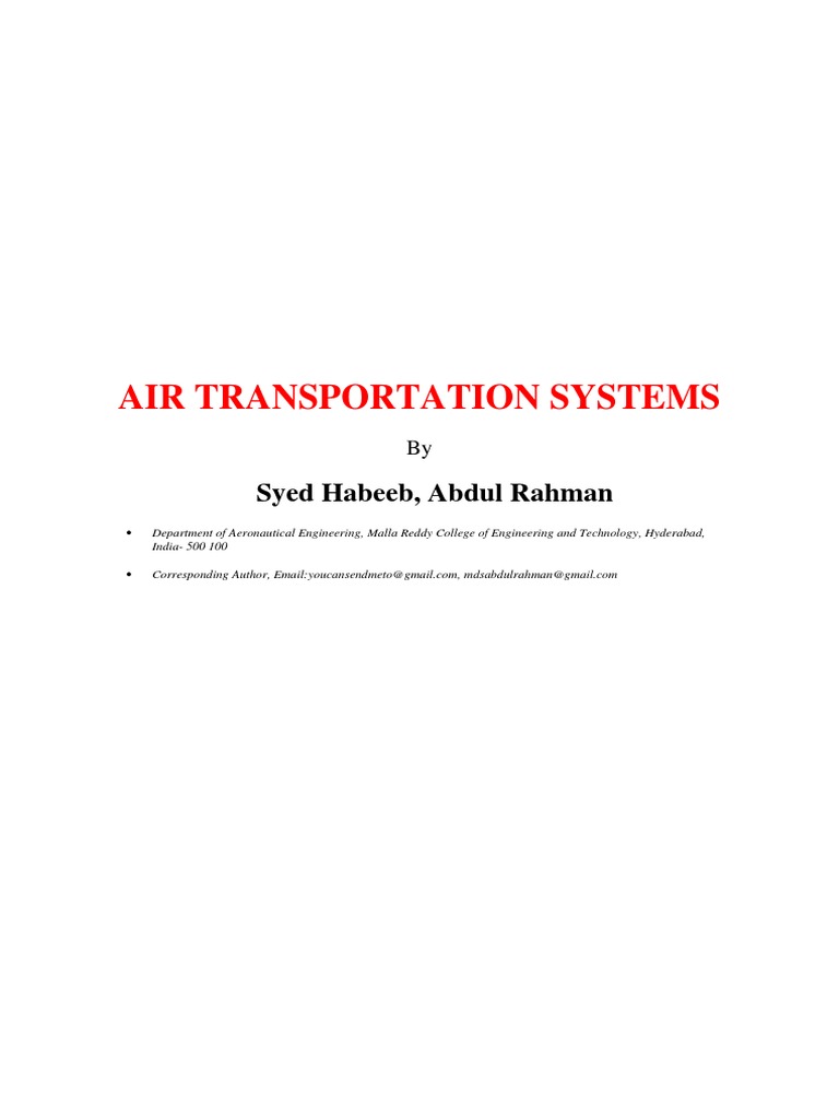 Abdul Habeeb Air Transport Management Notes | PDF