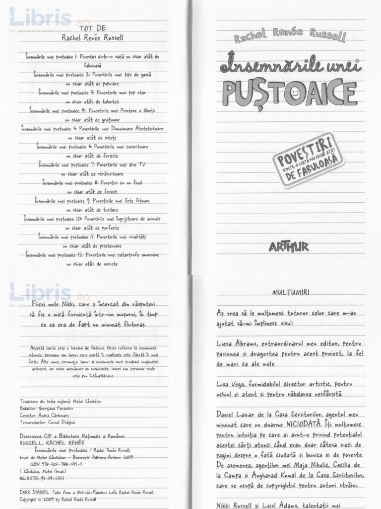 Insemnarile Unei Pustoaice Vol.1 Ed.2019 - Rachel Renee Russell | PDF