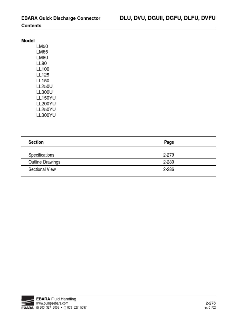 Ebara Quick Discharge Connector | PDF | Screw | Pump