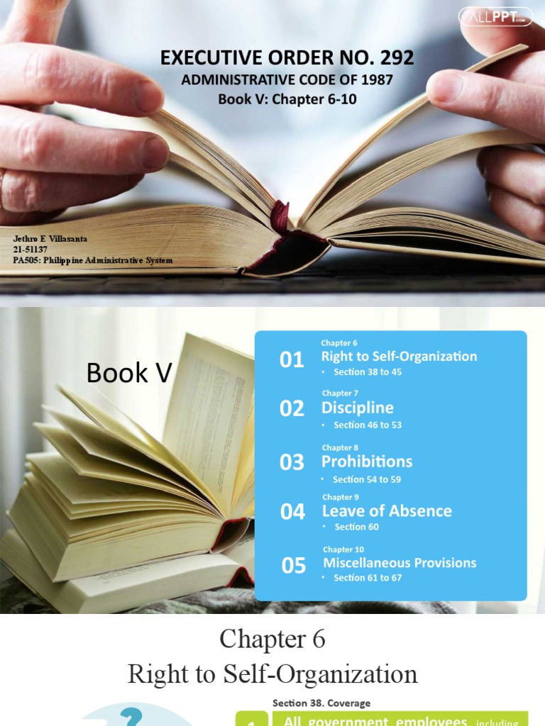 PA505 EO 292 Book V | PDF | Employment | U.S. Securities And Exchange Commission