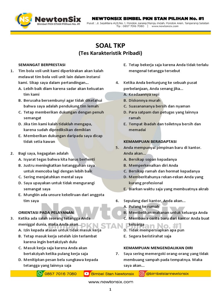 Soal TKP | PDF