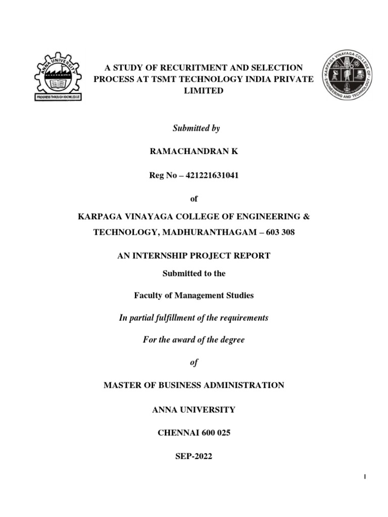 Recruitment And Selection Process Pdf