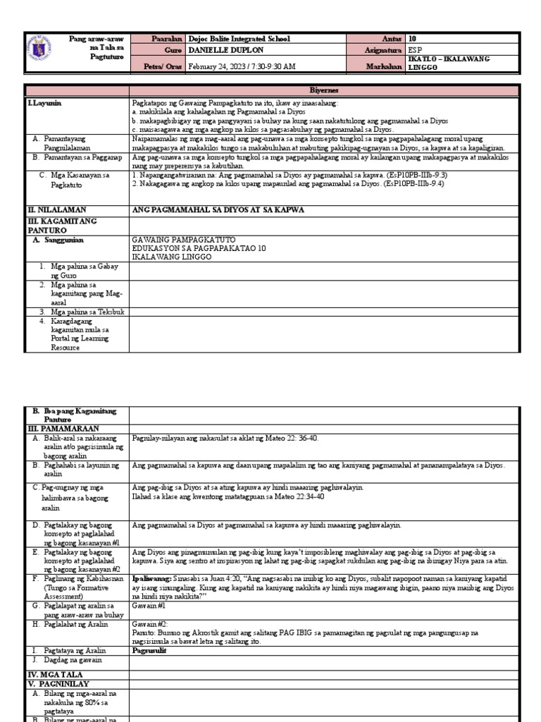 Esp10 DLL Q3 2 | PDF