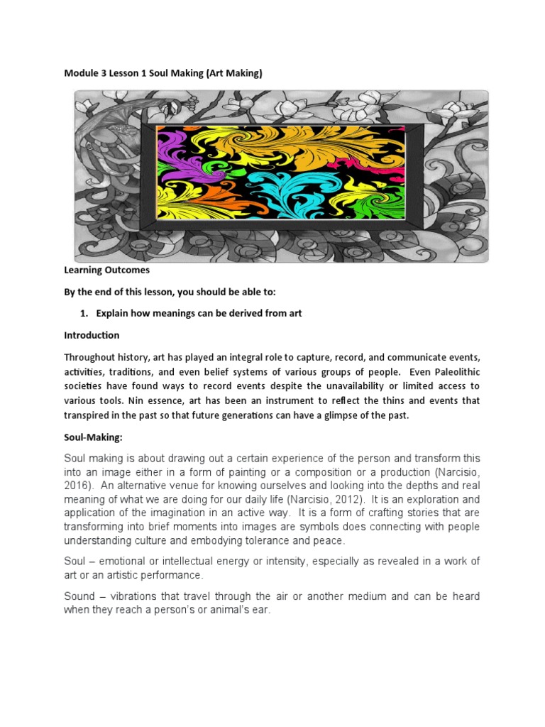 Cart Module 3 Lesson 1 Soul Making | PDF | Drawing | Composition ...