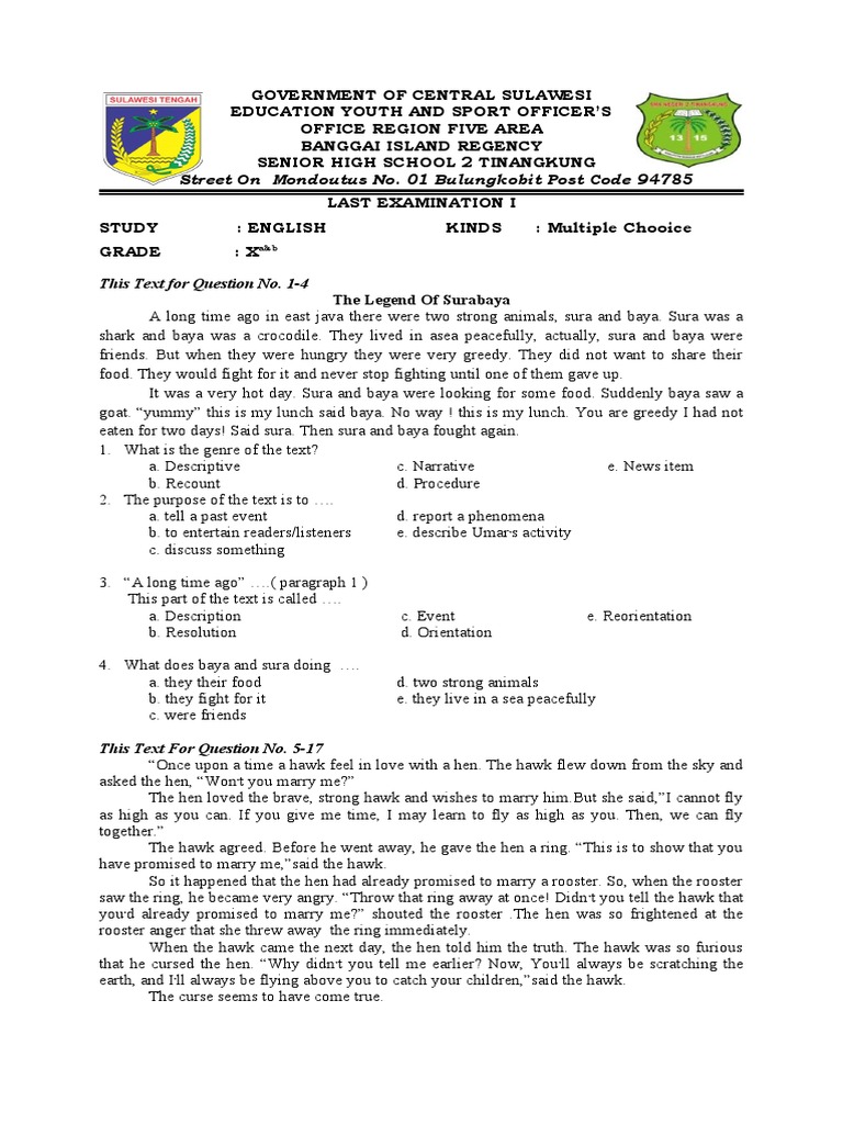 Soal Ujian Semstr Ganjil 2017-2018 | PDF | Paper | Recycling