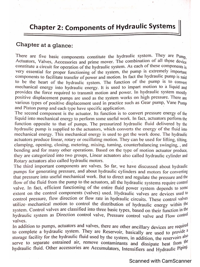 FP - Components of Hydraulic System | PDF