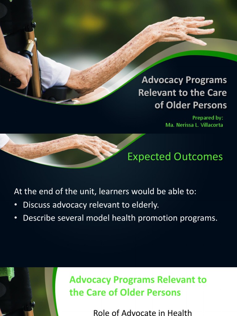 Advocacy and Health Promotion Programs for Older Adults: A Review of ...