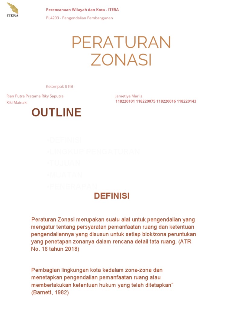 Peraturan Zonasi | PDF