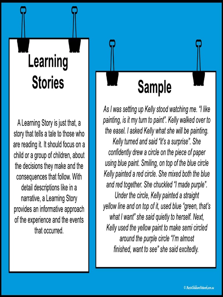 Observation Poster Learning Stories | PDF