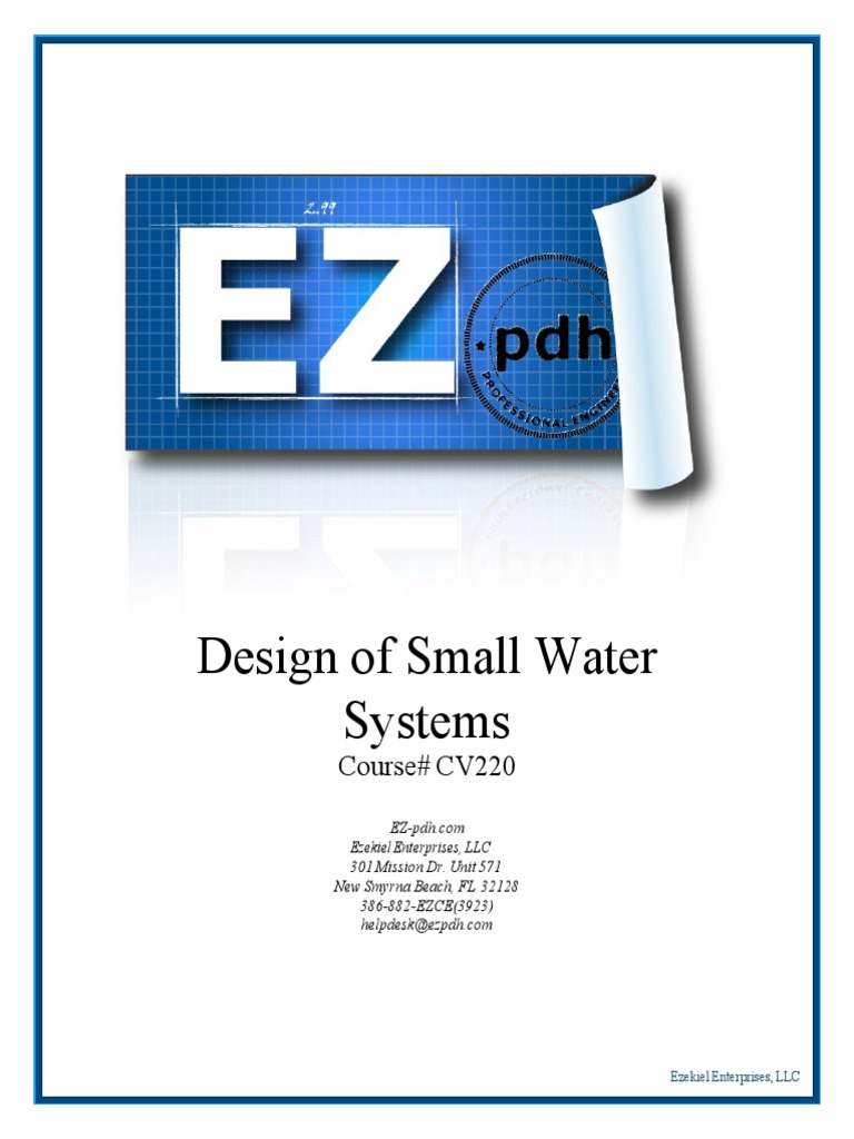 Small Water Systems Design Manual | PDF | Water | Water Supply
