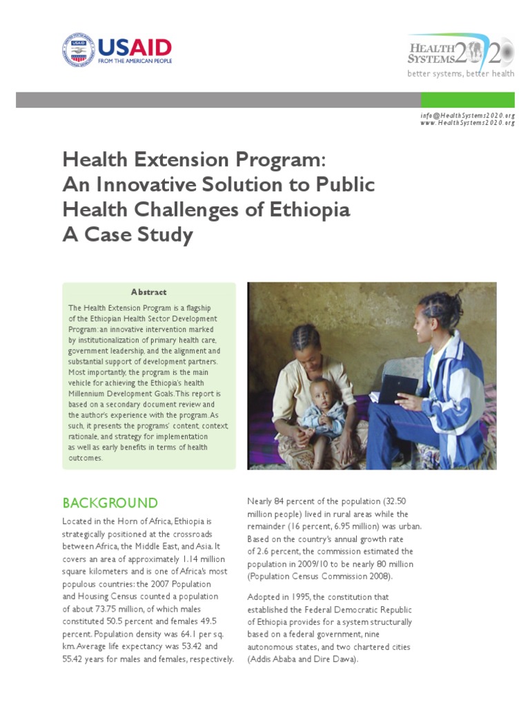 Ethiopia's Health Extension Program Overview | PDF | Preventive ...