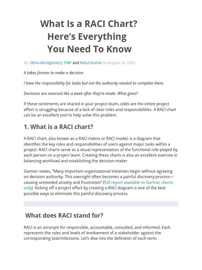 Raci Chart | PDF | Computing | Business