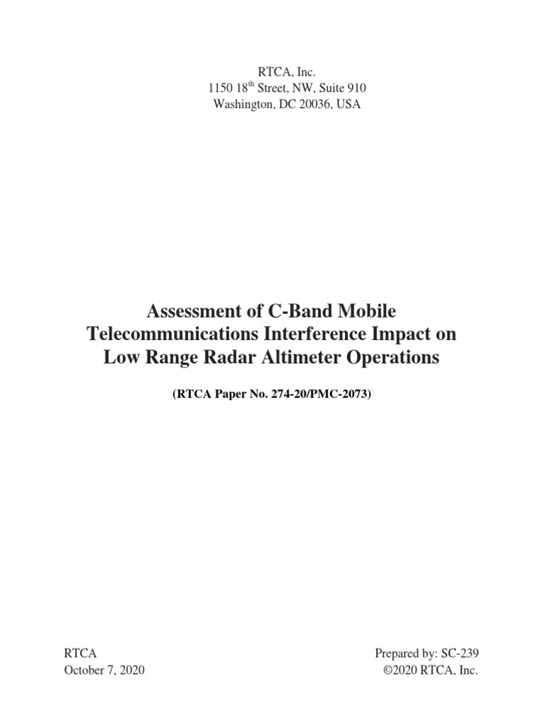 SC 239 5G Interference Assessment Report - 274 20 PMC 2073 - Accepted ...