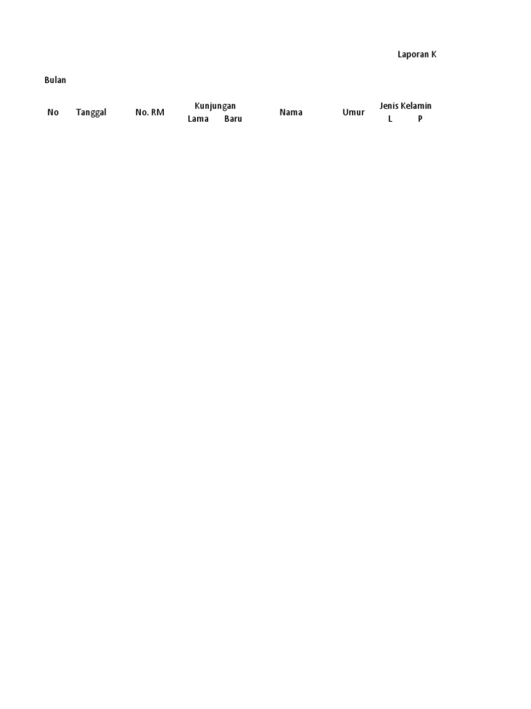 Laporan Kunjungan Pasien | PDF