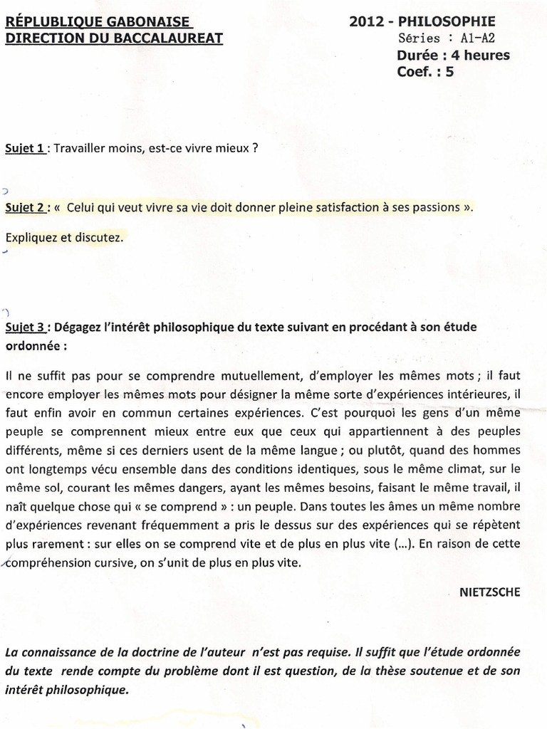 Philosophie Series A1 A2 1 | PDF | Philosophie